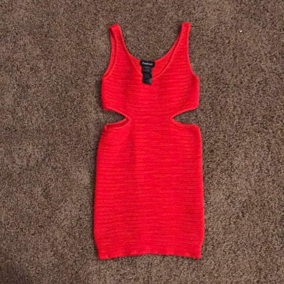 bebe | Dresses | Bebe Red Cutout Dress | Poshmark